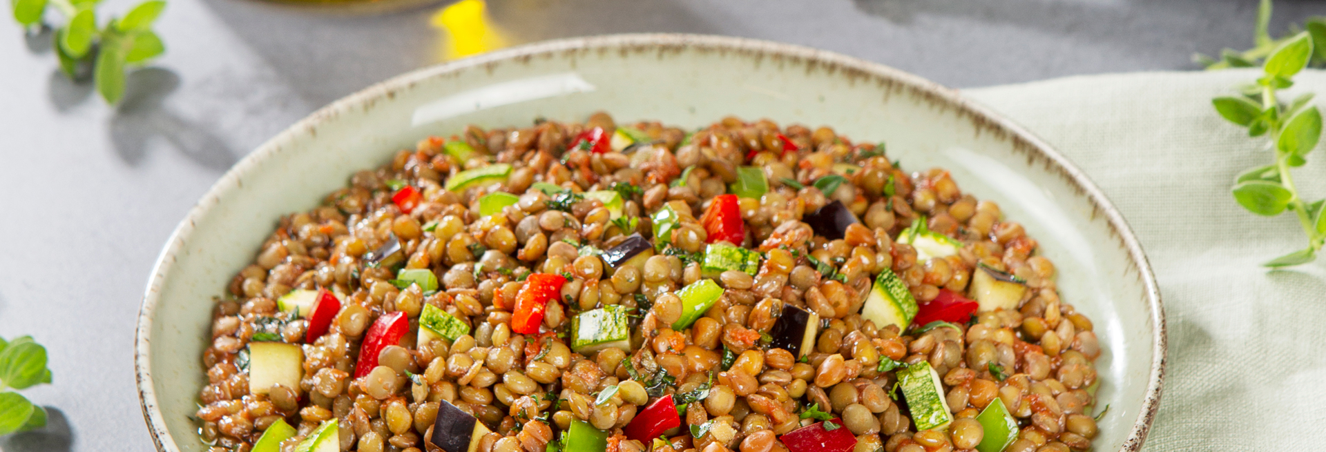 Greek Lentil Salad with Roasted Vegetables - Greek Originals